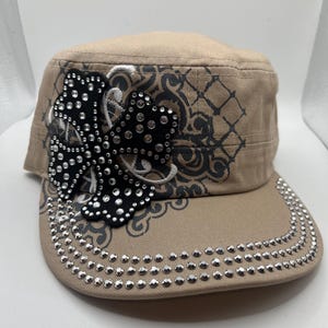 Tan Y2K Mcbling Early 2000s Cadet Hat | Trashy Y2K Aesthetic | 2000s ...