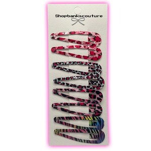 Y2K Hair Clips Early 2000s Nostalgia Emo Scene Zebra Leopard Mcbling ...