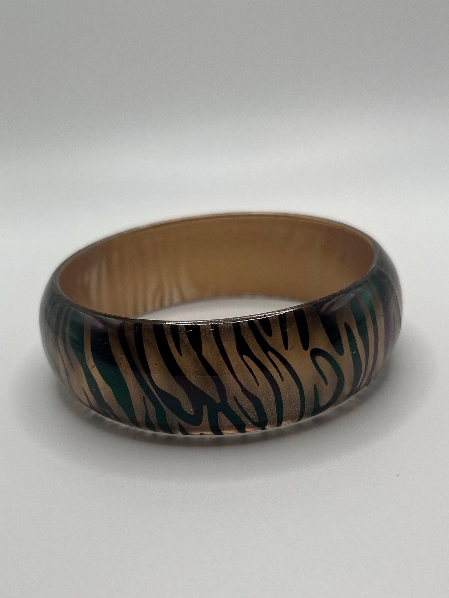 Y2K Zebra Bangle Bracelets | Nostalgic | Early 2000s | Throwback ...