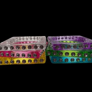 Y2K Square Rhinestone Bangle Bracelets Nostalgic Early 2000s Throwback ...