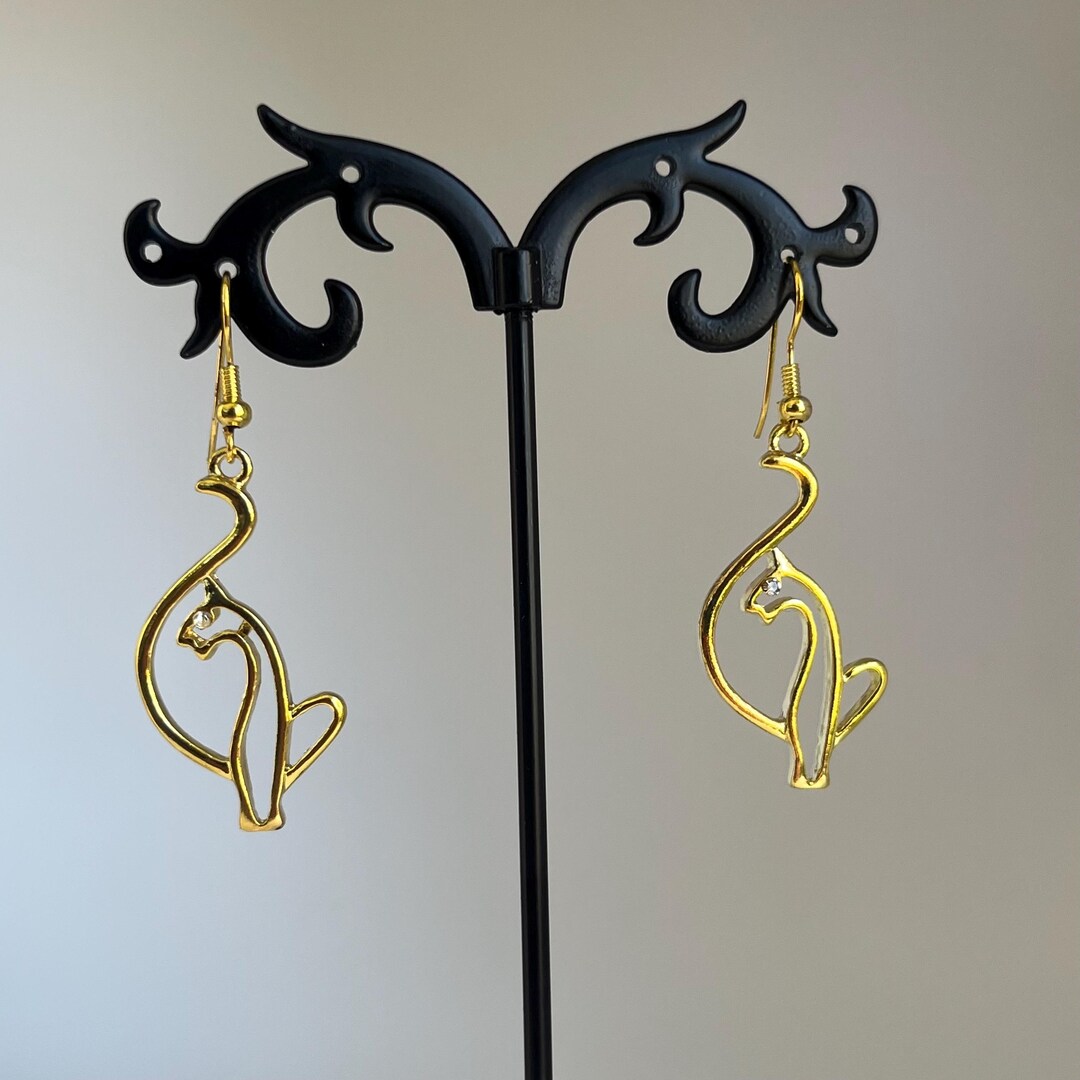 Vintage Early 2000s Cat Earrings Mcbling Trashyy2k 2000s Jewelry - Etsy
