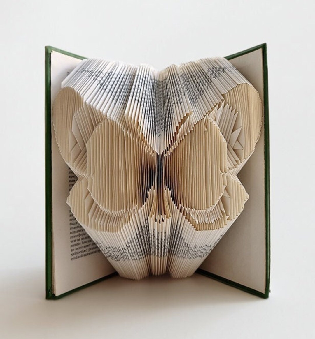 BUTTERFLY Book Folding Pattern 2 Sizes and a FREE Tutorial With Simple ...