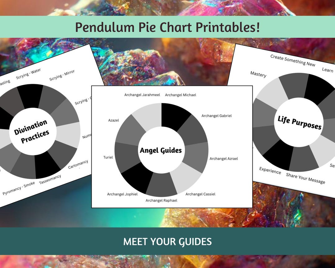 Pendulum Pie Chart Printables Use With A Pendulum for Spirit Guides ...