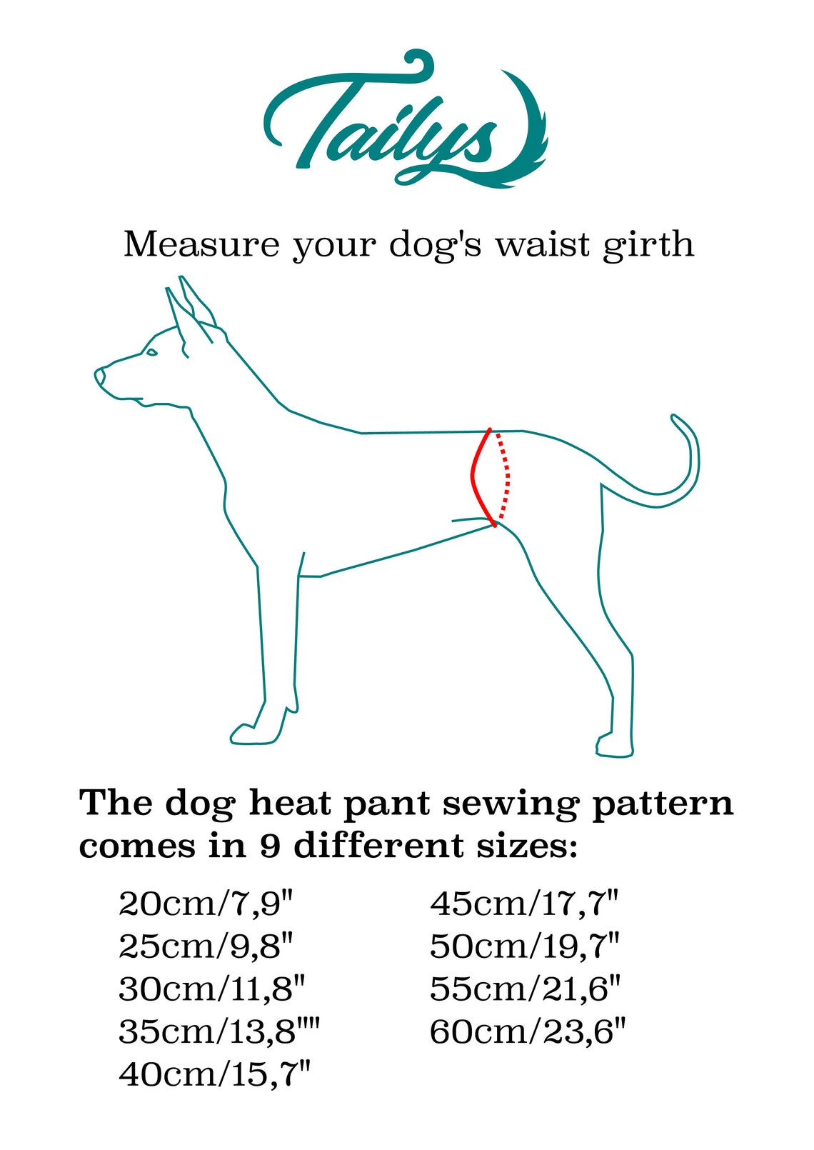 Dog Heat Pant PDF Sewing Pattern Multiple Sizes - Etsy