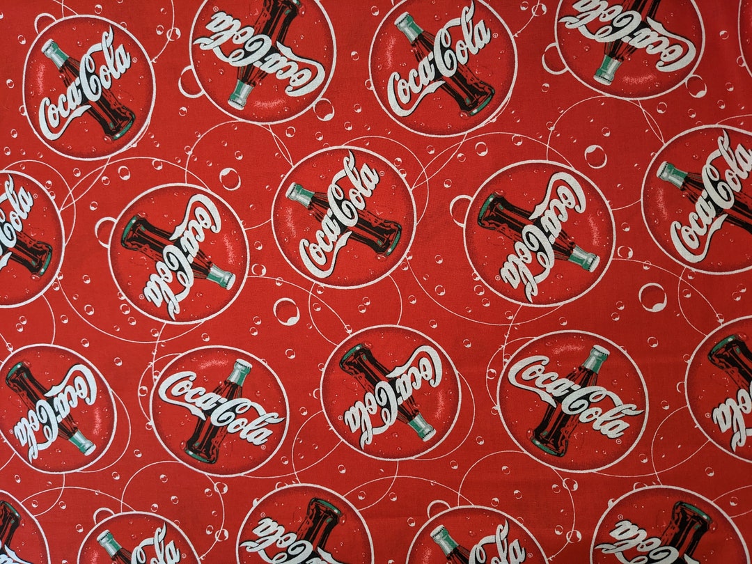 Coca Cola Fabric 100% Cotton Quilting Fabric 6 Yards - Etsy