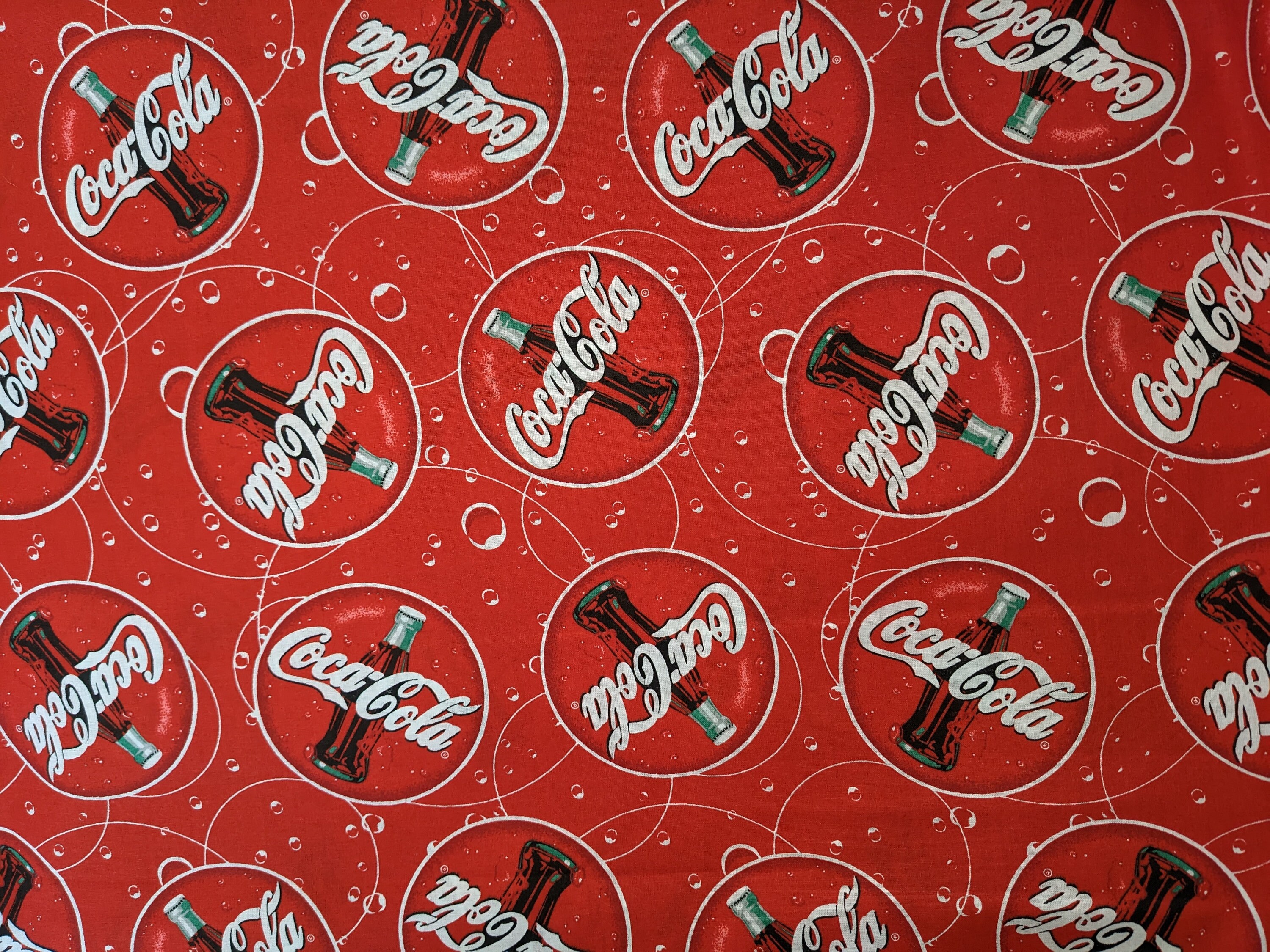Coca Cola Fabric 100% Cotton Quilting Fabric 6 Yards - Etsy