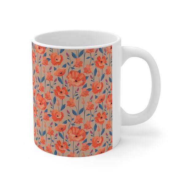 California Poppy Mug - Etsy