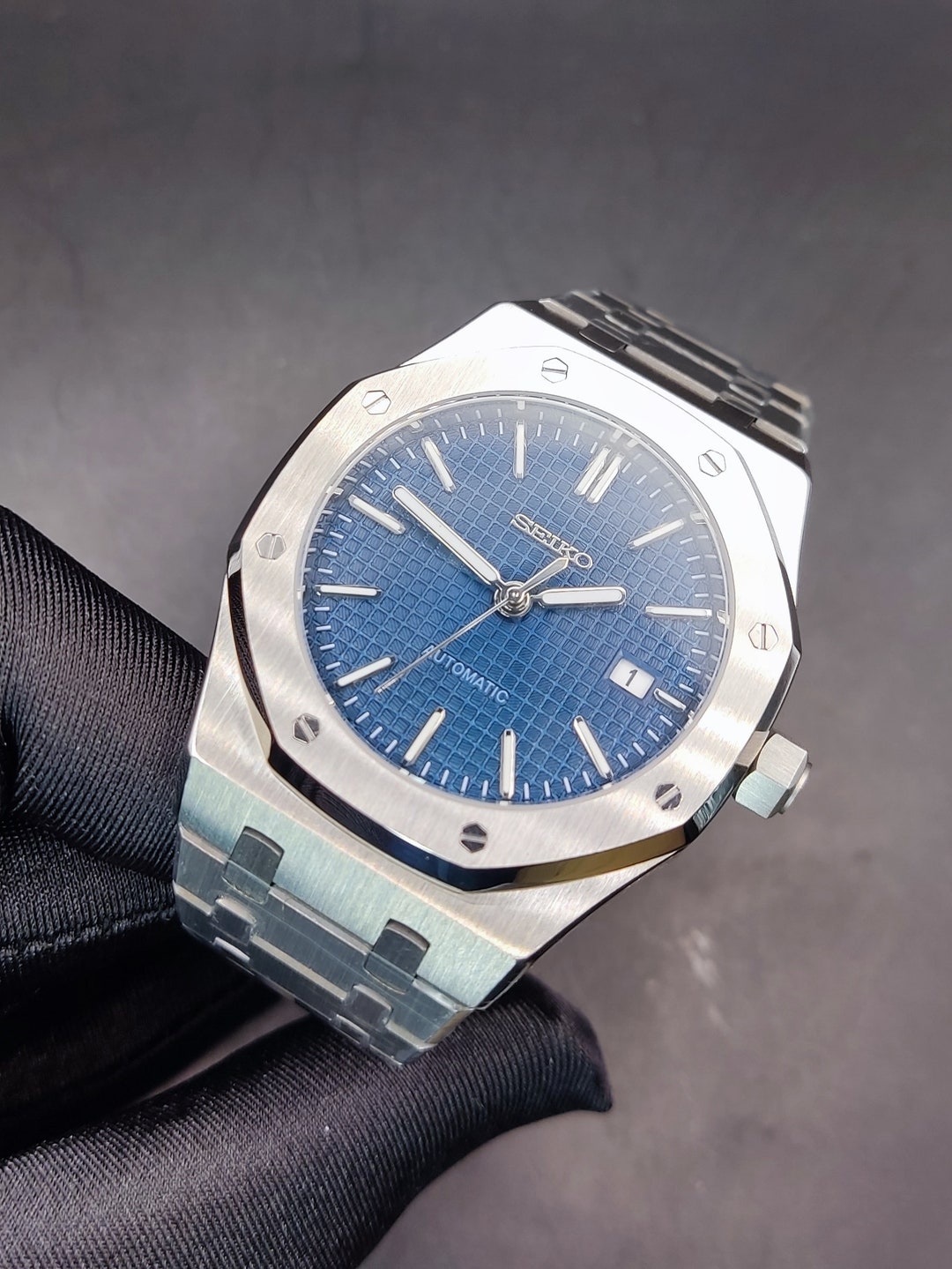 Seiko Oak Mod Seiko Mod Custom Watch 41mm Stainless Steel - Etsy Canada