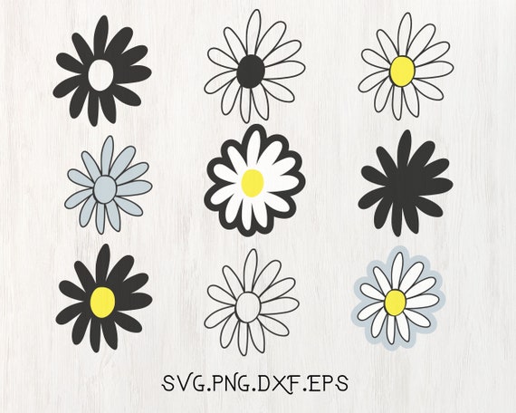 Daisy SVG Bundle Flowers Svg Files Daisy Flower Svg Daisy - Etsy