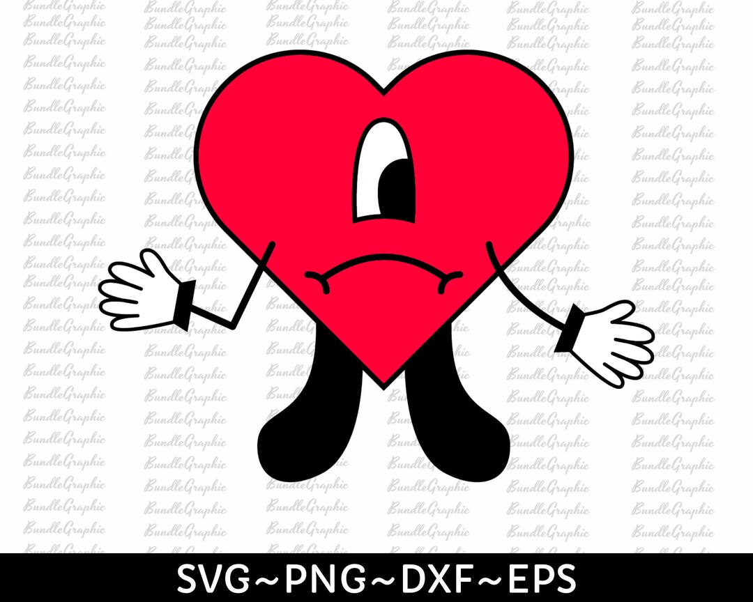 Bad Bunny SVG, Bag Bunny Heart Svg, Sad Heart Svg, Un Verano Sin Ti Svg ...