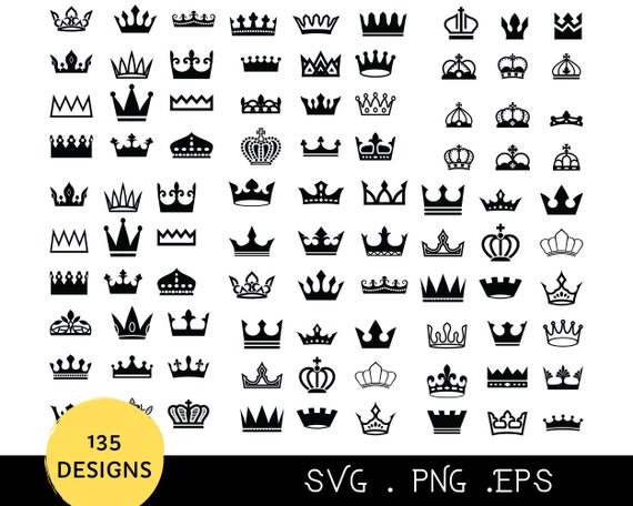 Crown Bundle SVG Royal Crown Svg Princes and King Crown - Etsy