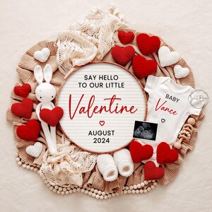 Valentine's Day Pregnancy Announcement: Social Media Template (digital ...