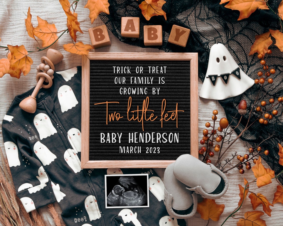Halloween Baby Announcement: Social Media Pregnancy Reveal (digital) - Etsy