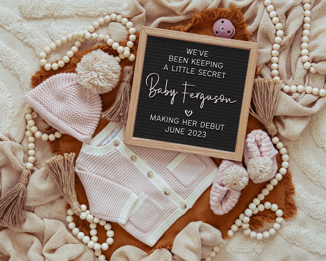 It's A Girl Announcement Digital Girl Digital Pregnancy - Etsy