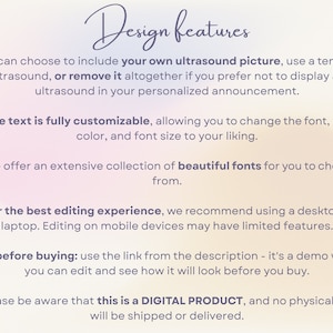 Baby Boy Announcement Digital Editable Template, It's a Boy Pregnancy ...