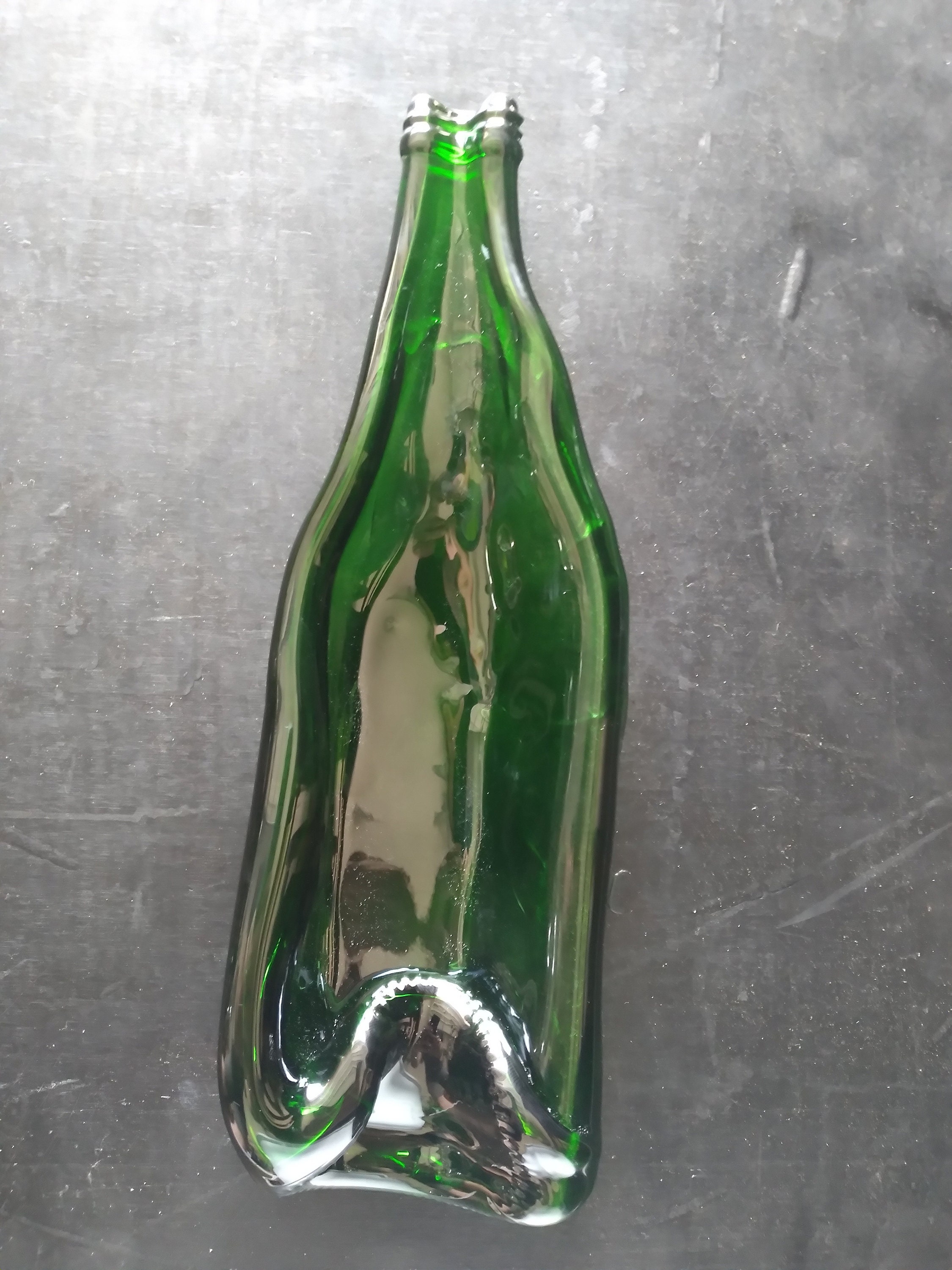 Slumped Perrier Bottle, Slumped Bottle Dish, Melted Bottle Ashtray ...