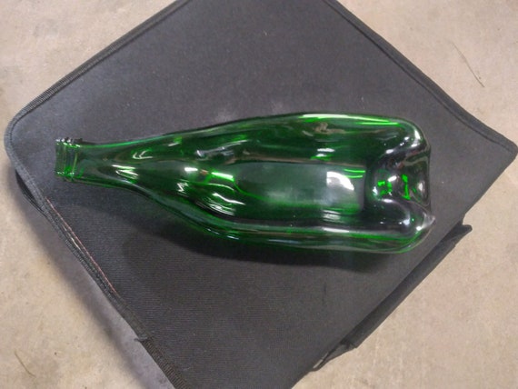 Slumped Perrier Bottle Slumped Bottle Dish Melted Bottle - Etsy