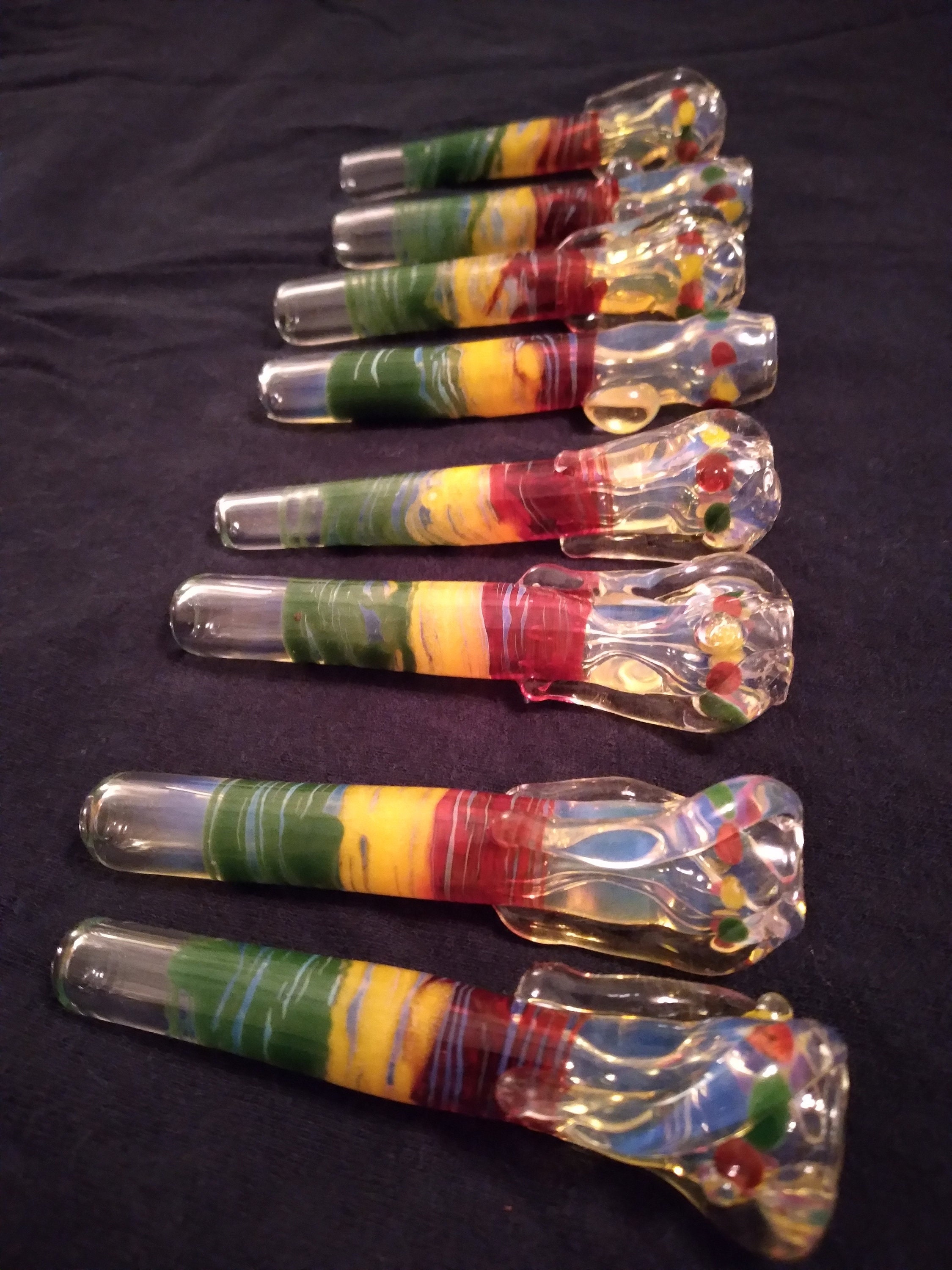 Rasta Glass Pipe Rastafarian Pipe Rasta Colors Pipe - Etsy