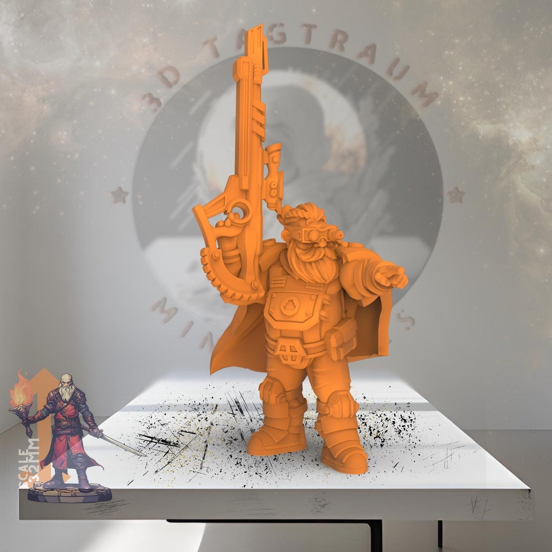 Heavy Sniper Miniature Sci-fi Single Figure for Tabletop, Wargames ...