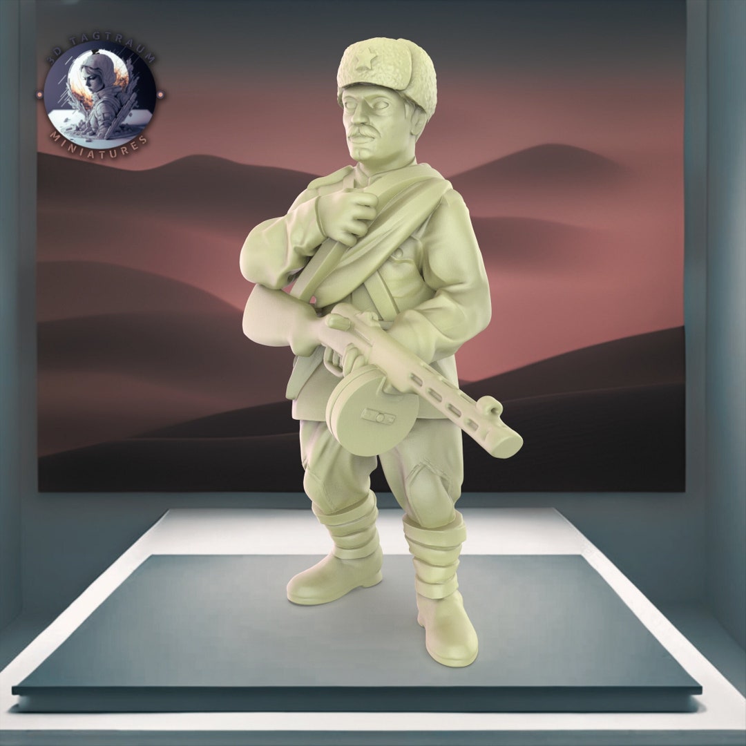 Dnd Soldier Russian Miniature for RPG Tabletop Second World War - Etsy