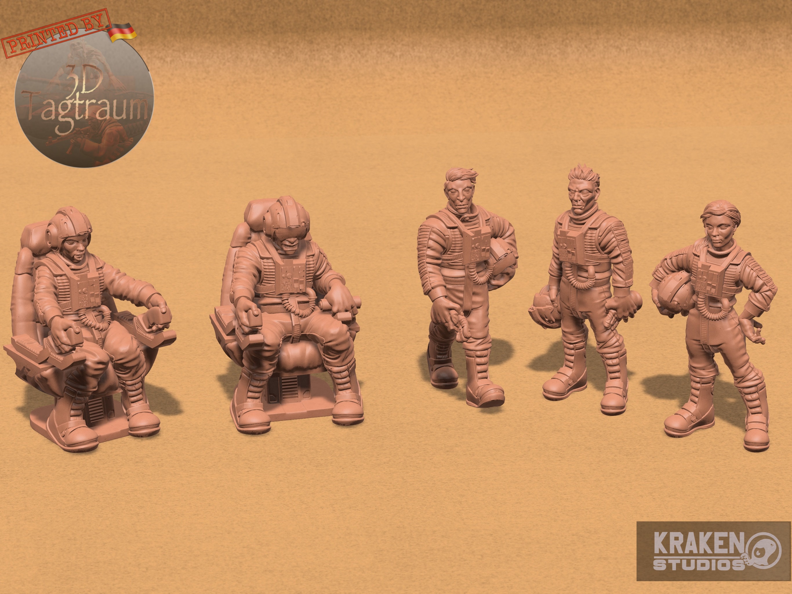 Pilots 32mm Miniature Sci-fi - Etsy