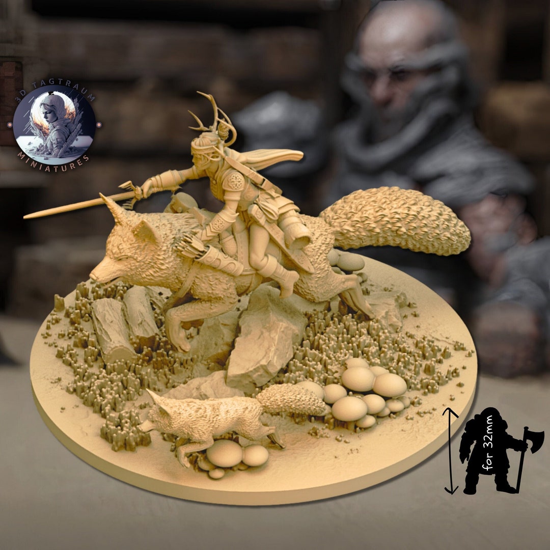 Dnd Heroine Miniature Riding Queen for Tabletop Fantasy, RPG Games ...