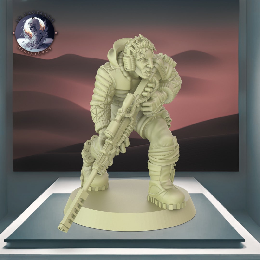 Sniper Dnd Miniature for Ranged Combat Trooper Sci-fi Mini Wargaming - Etsy