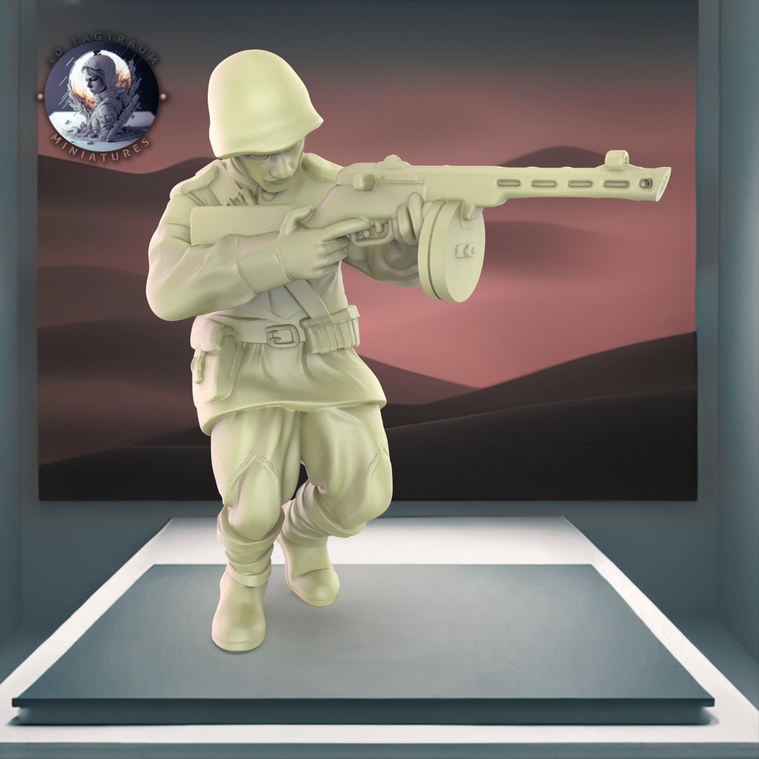 Dnd Mini Russian Soldier for RPG Tabletop World War II - Etsy