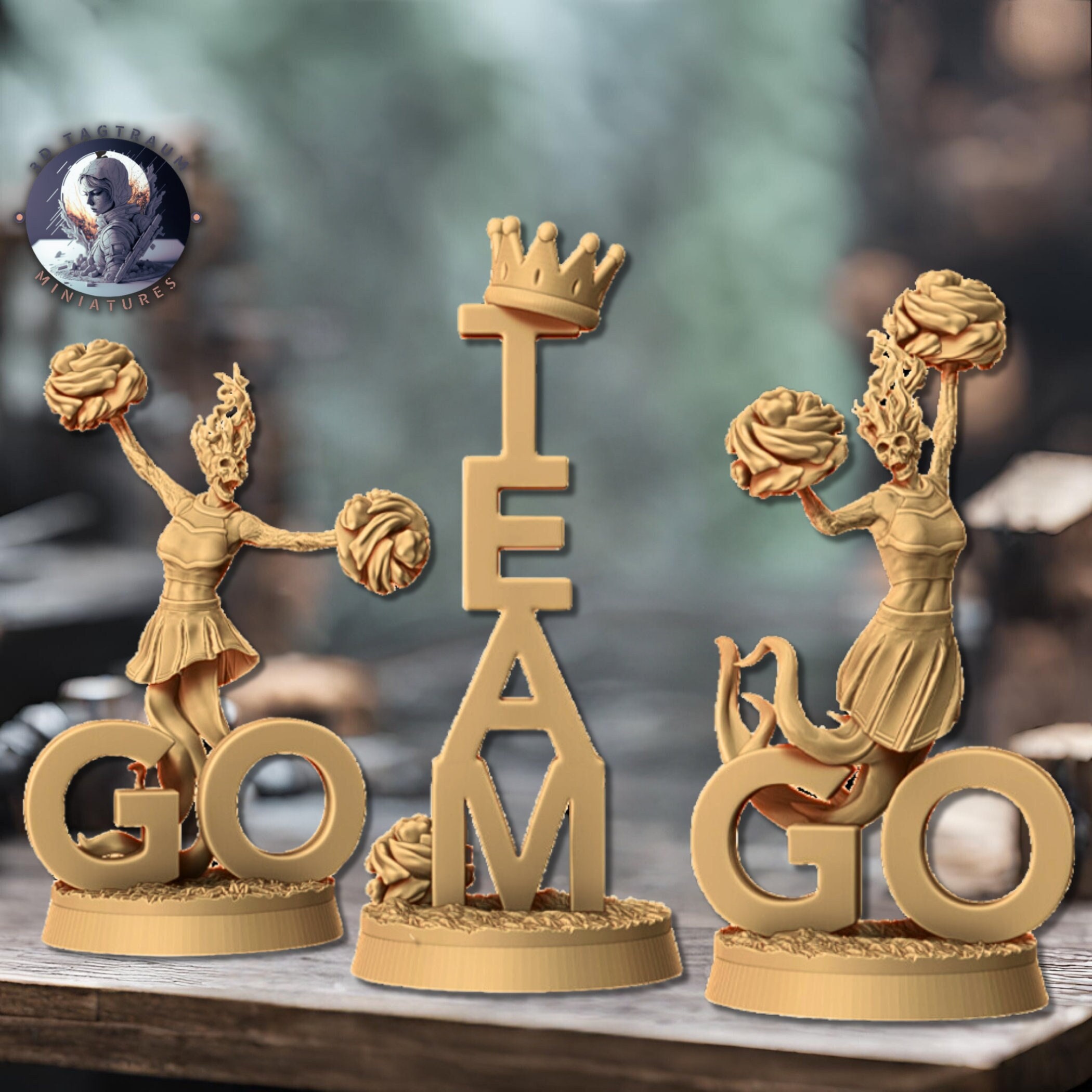 Ghost Skeleton Cheerleader Miniature: Unique American Football ...