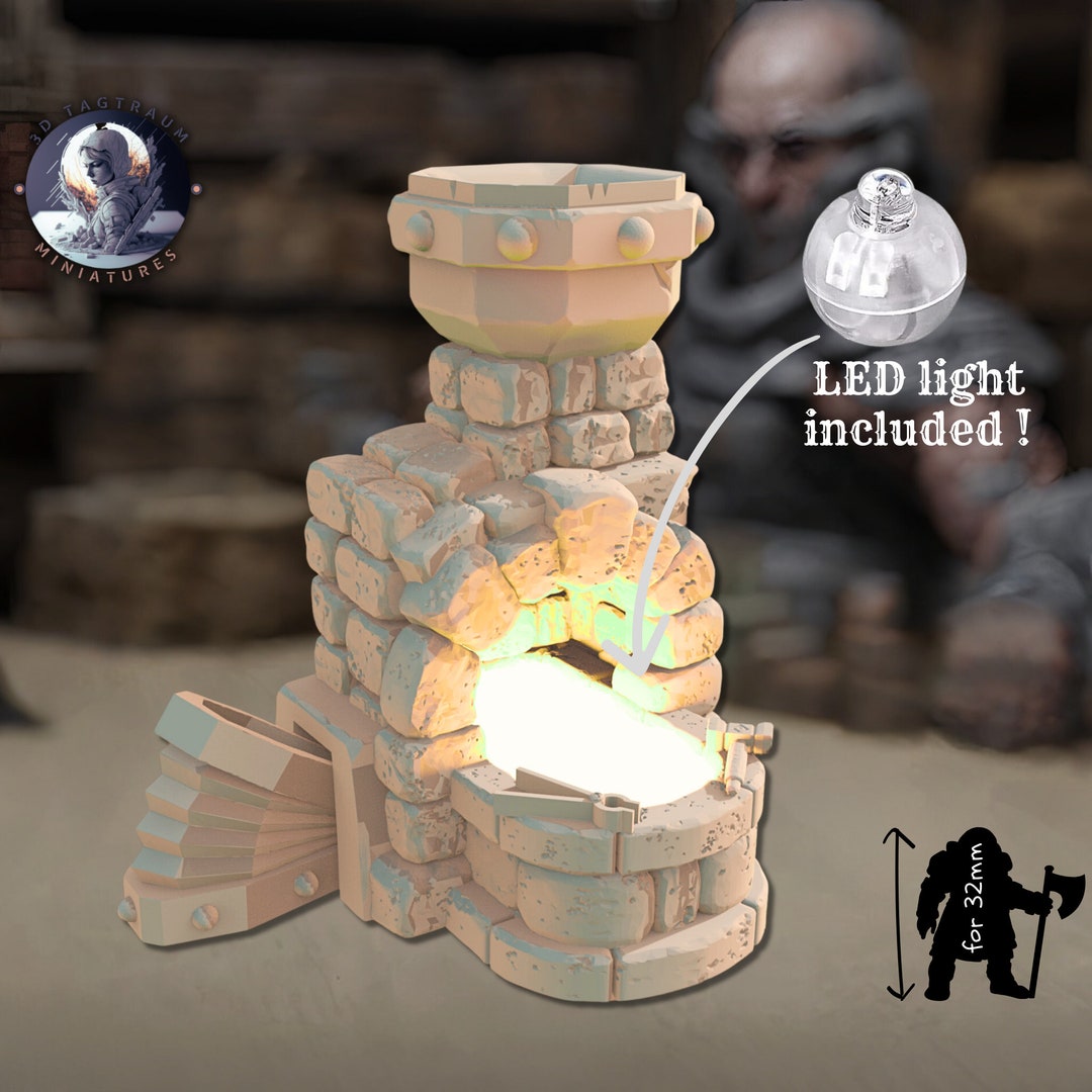 Dnd Forge LED Fire Scenary for Tabletop Fantasy, RPG Games, Dungeons ...