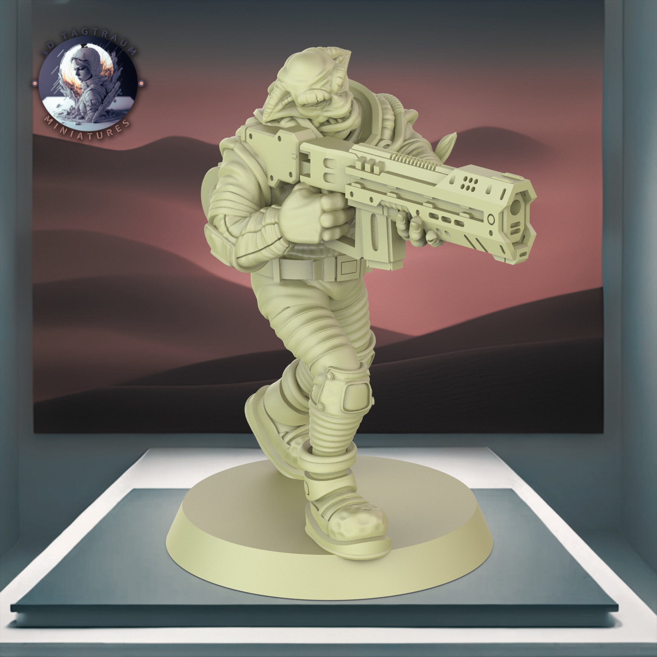 Dnd Alien Miniature Soldier for Ranged Combat Sci-fi Mini Wargaming - Etsy