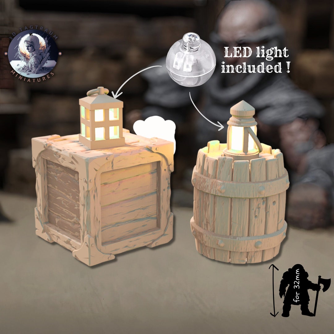 Dnd Set of Two LED Lantern Lights Scenary for Tabletop Fantasy, RPG ...