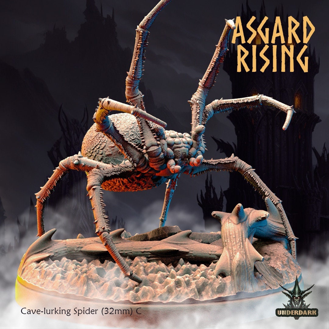 Cave-lurking Spider Snap Dnd Miniature for RPG Tabletop 32 Mm Heroic ...
