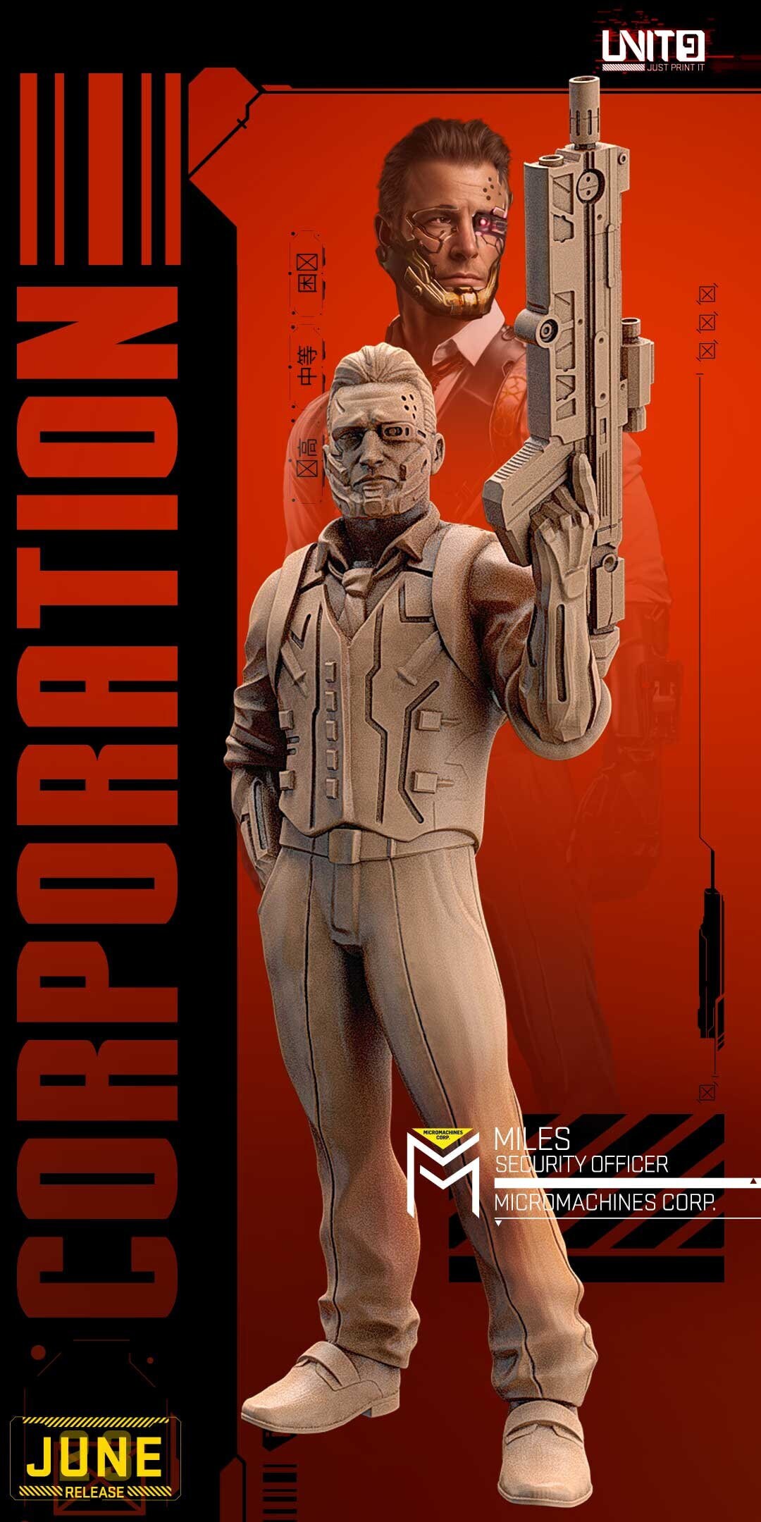 Miles | Cyberpunk Dnd Mini Tabletop Agent | UNIT9 - Etsy