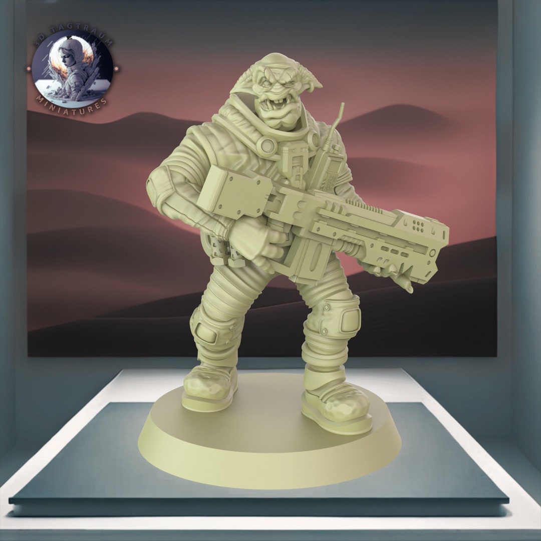 Alien Soldier Dnd Miniature for Ranged Combat Sci-fi Mini Wargaming - Etsy