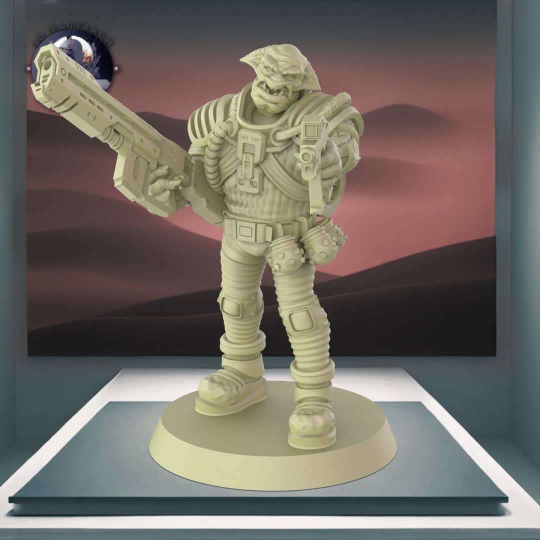 Alien Soldier Miniature for Dnd Tabletop for Ranged Combat Sci-fi Mini ...
