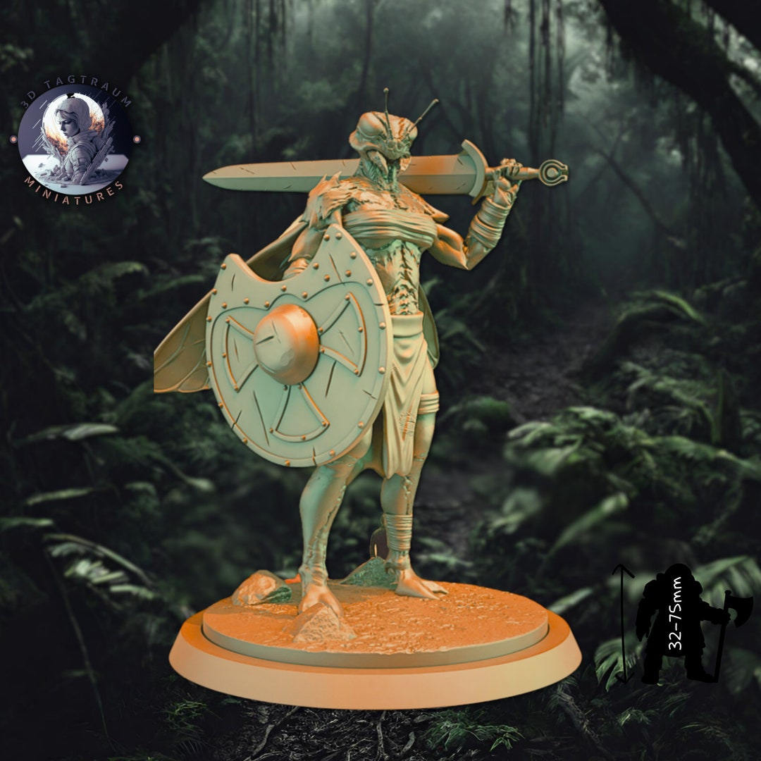 Fantasy Insect Human Hybrid Miniature for Dnd and Tabletop Gaming ...