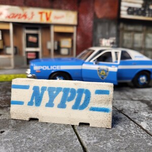 Police Concrete Barrier 1:24 Scale - Etsy