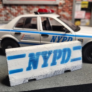 Police Concrete Barrier 1:24 Scale - Etsy