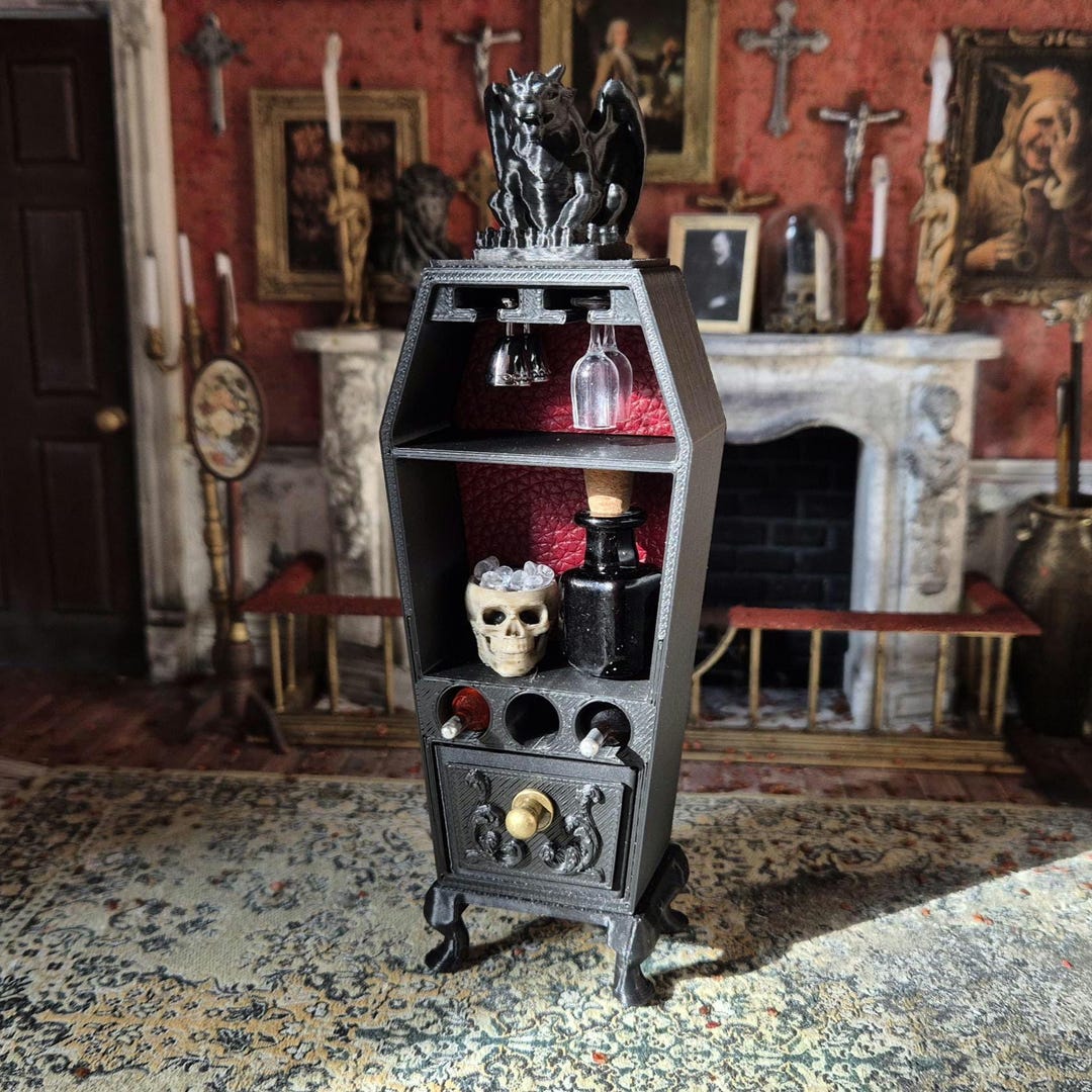 Coffin Drinks Cabinet for Dollhouse 1/12 Scale - Etsy UK