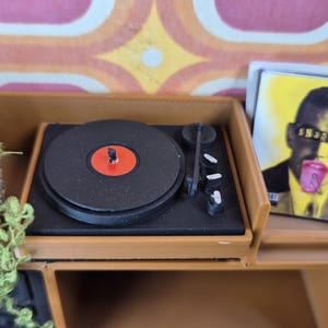 Miniature Record Player and Stand 1/12 Scale - Etsy