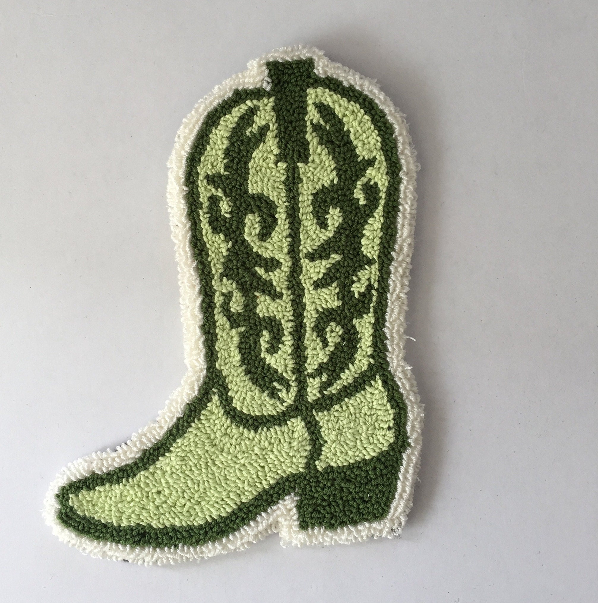 Punch Needle Wall Hanging Cowgirl Boot Punch Needle - Etsy