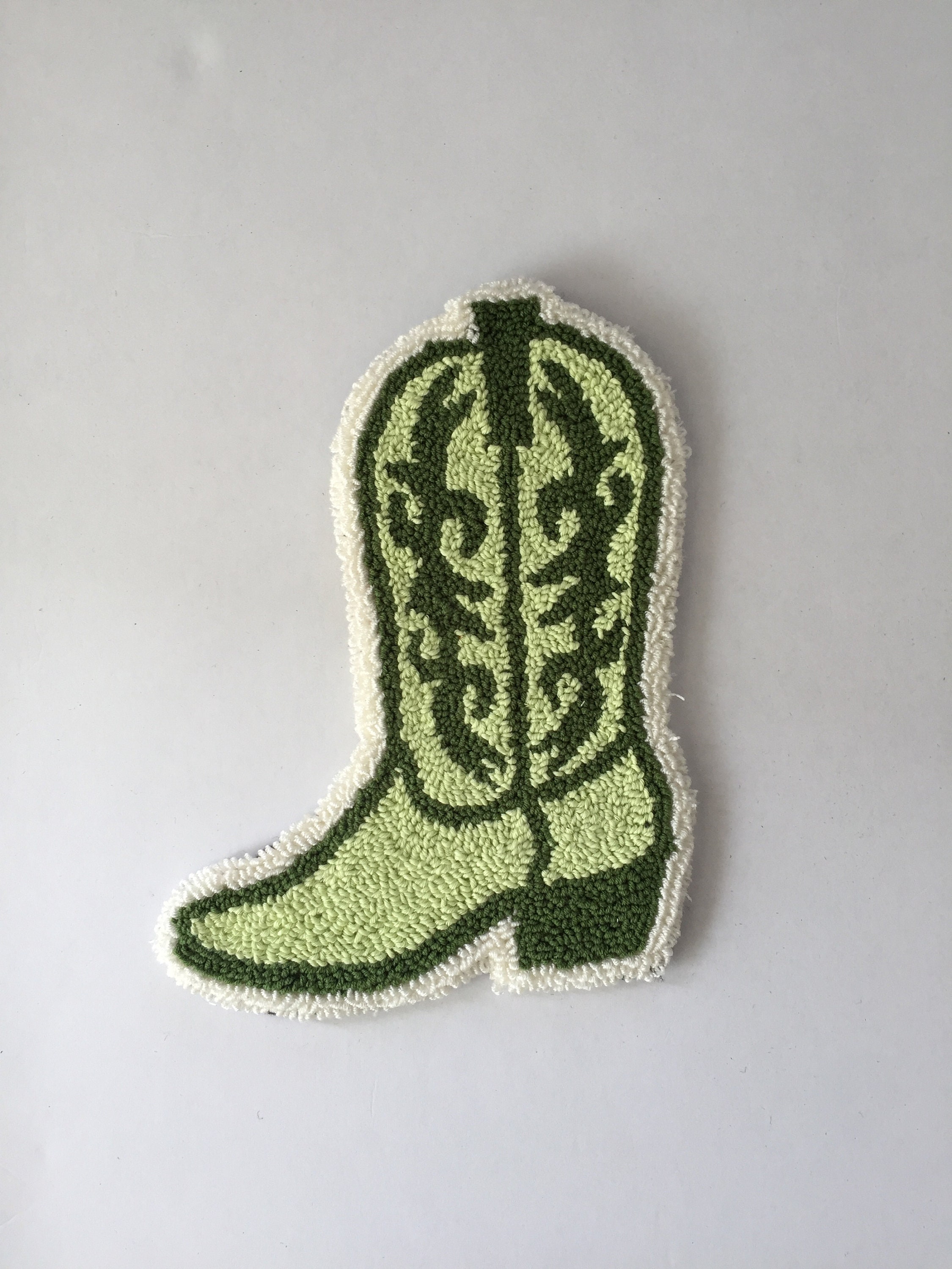 Punch Needle Wall Hanging Cowgirl Boot Punch Needle - Etsy