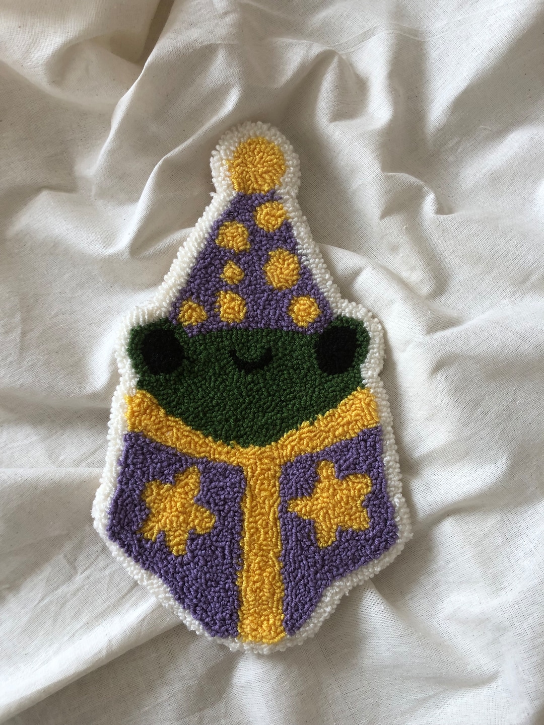 Handcrafted Punch Needle Frog Wall Art Quirky and Colorful - Etsy