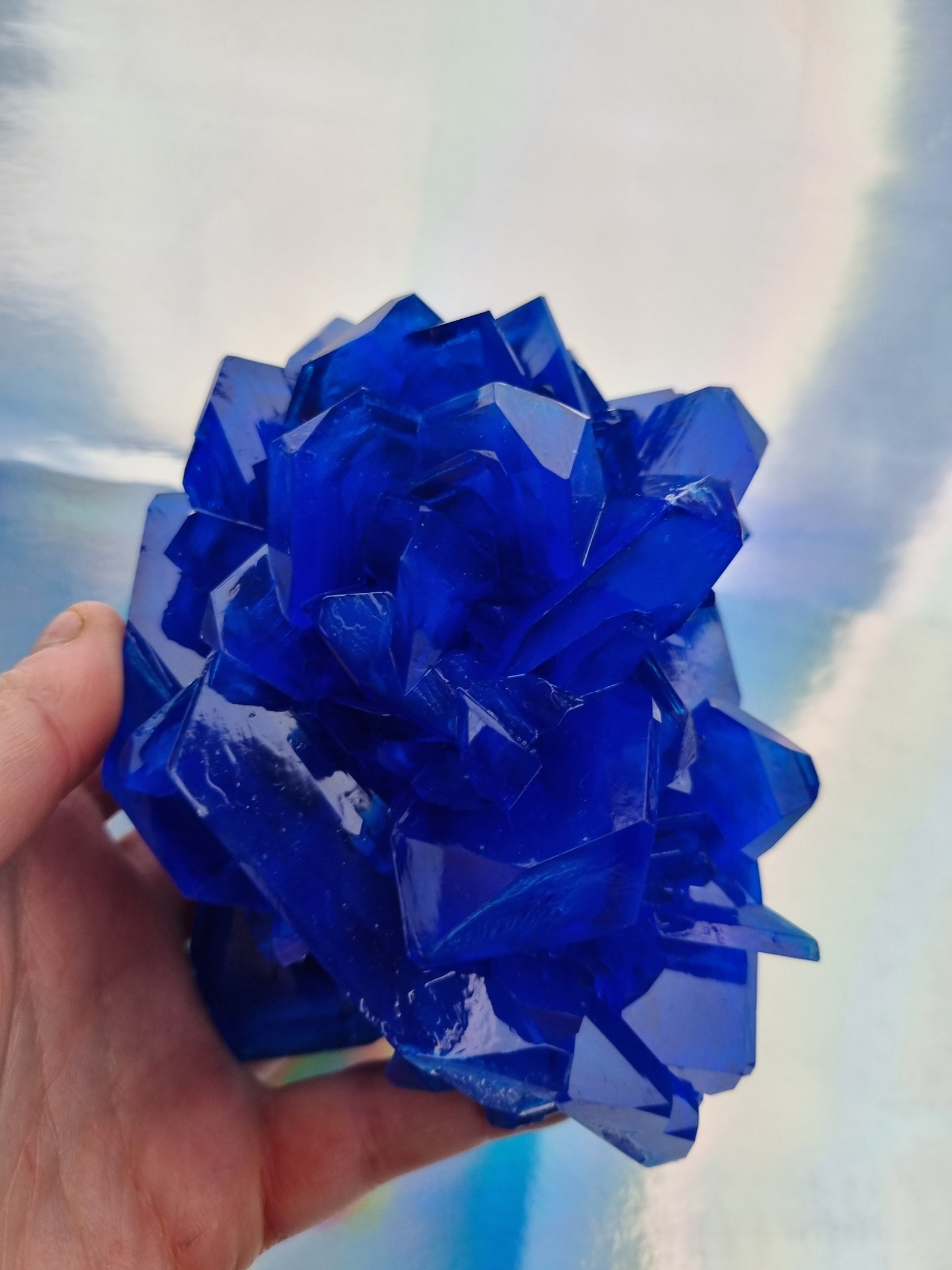 1.1 Kg / 2.4 Lbs Chalcanthite, Deep Blue Crystal, Lab Grown Crystal ...