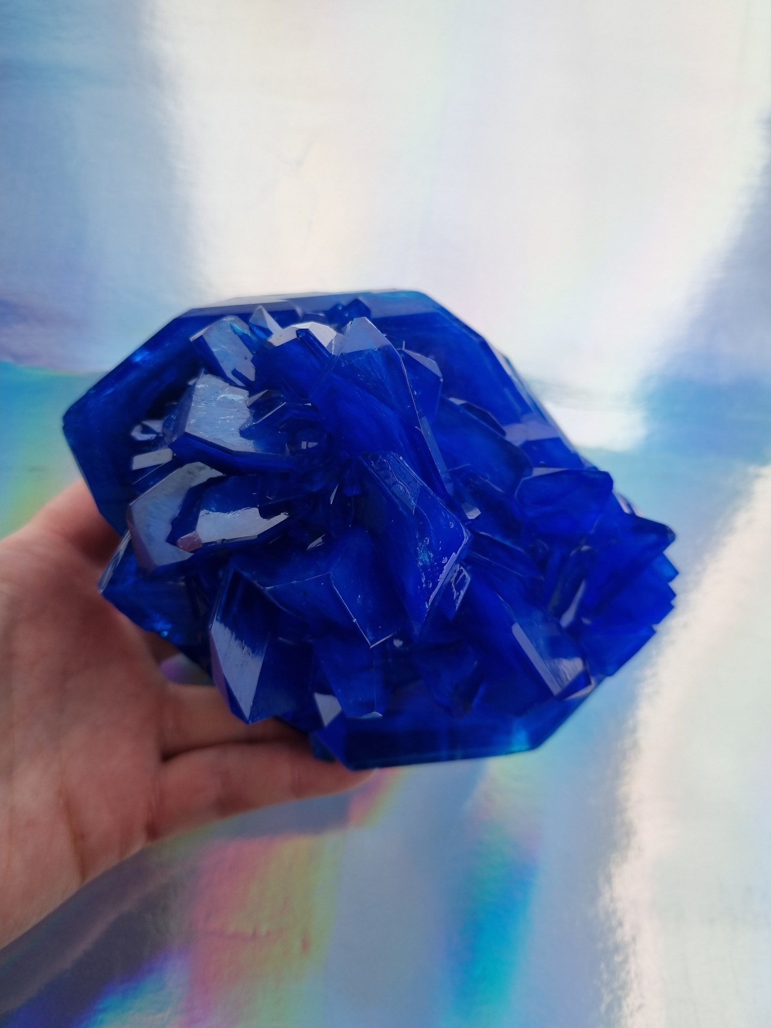 1.1 Kg / 2.4 Lbs Chalcanthite, Deep Blue Crystal, Lab Grown Crystal ...