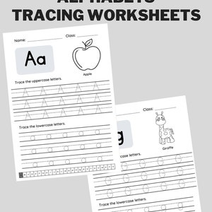 26 Letters Alphabets Tracing Worksheet / Color and Trace Alphabets ...