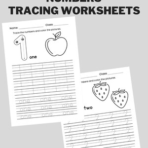Numbers Tracing Worksheets / Handwriting Practice / Kids Printable ...