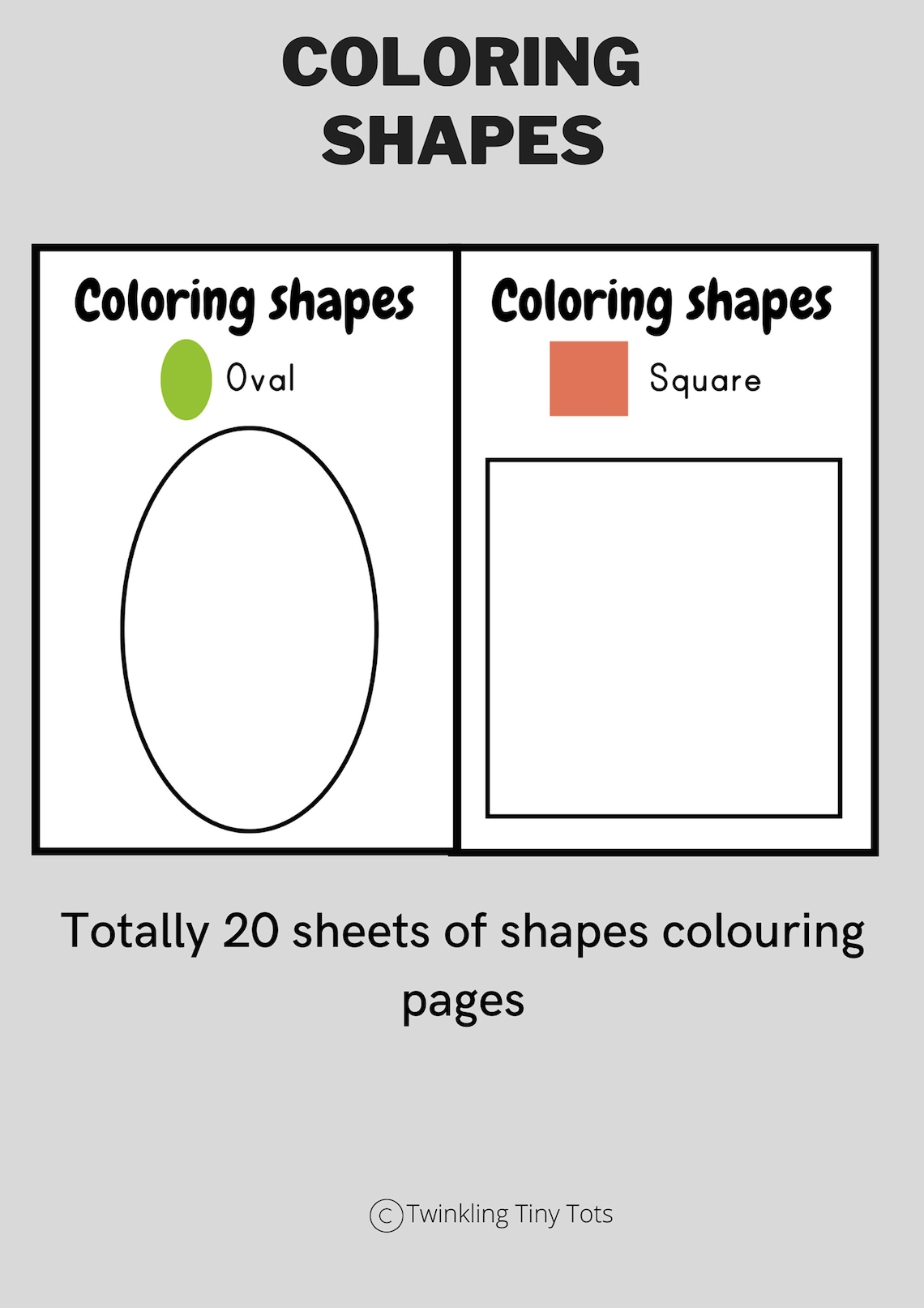 Colouring Shapes Worksheets for Kids/colouring Pages/kindergarten ...