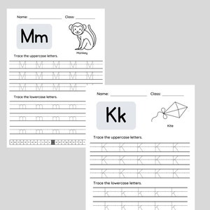 26 Letters Alphabets Tracing Worksheet / Color and Trace Alphabets ...